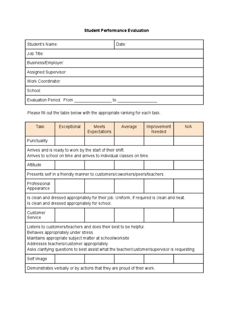Assignment5 1studentperformanceevaluation | PDF | Career & Growth