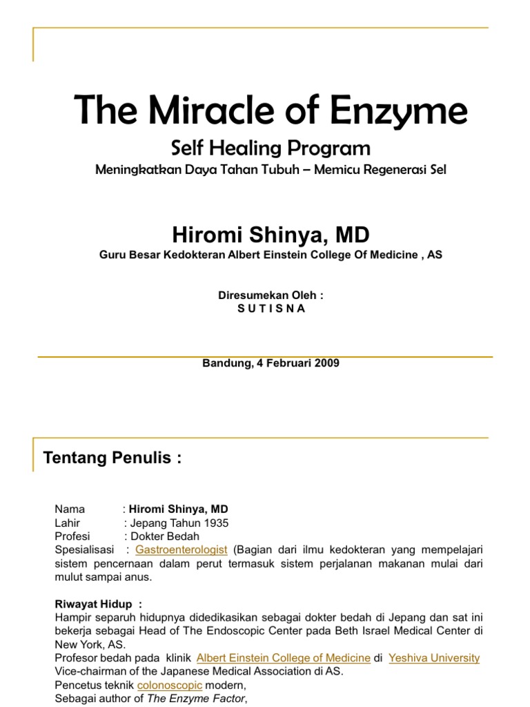 Miracle of Enzyme | PDF