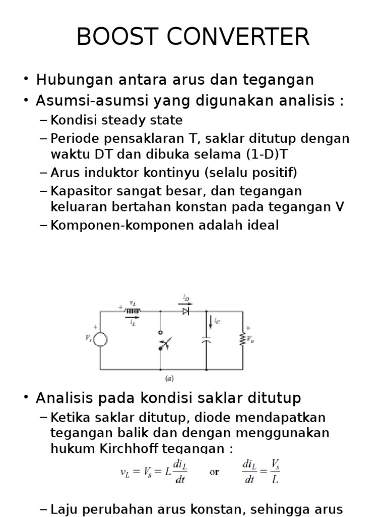 Boost Converter | PDF | Metode & Bahan Ajar | Teknologi & Rekayasa
