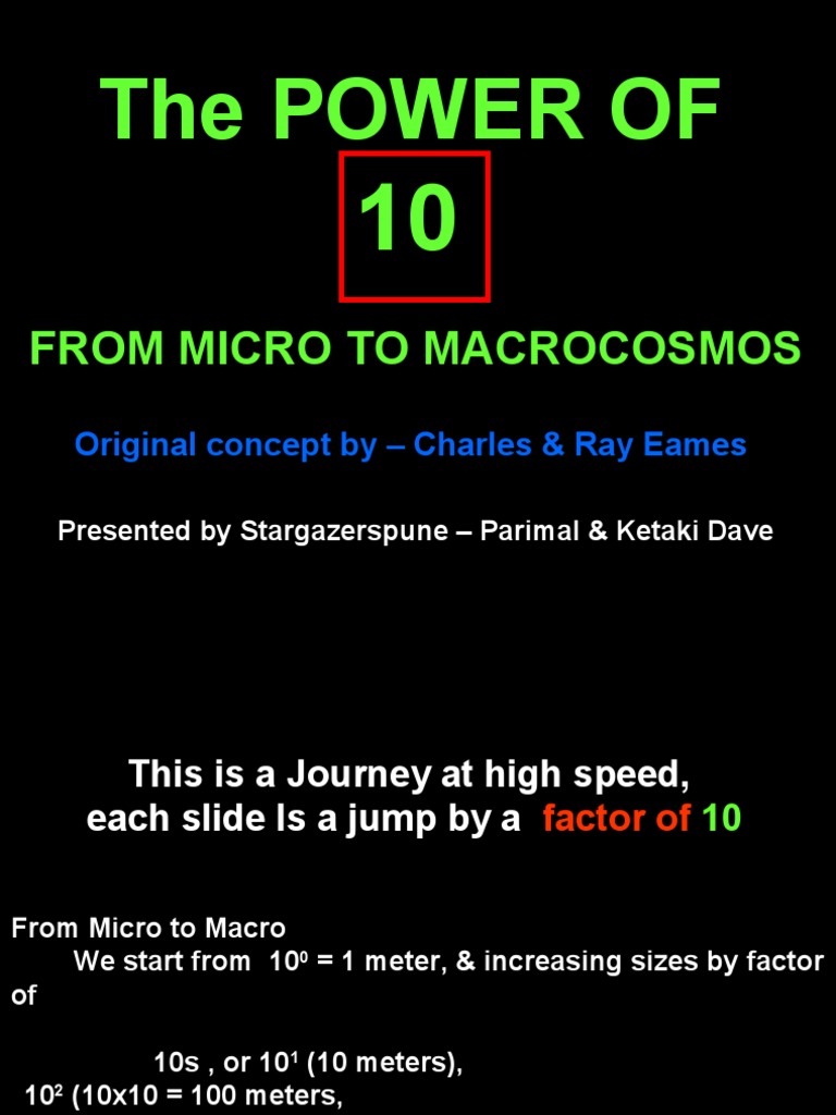 Power of Ten - Micro To Macro | PDF | Solar System | Milky Way