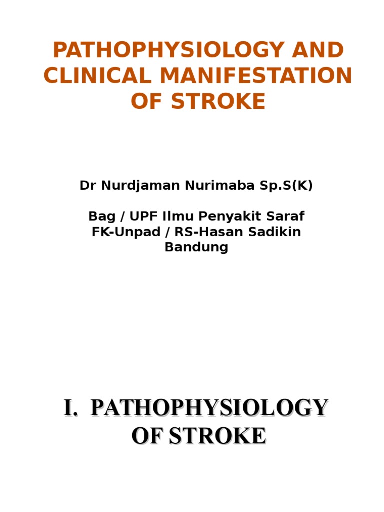 Pathophysiology and Clinical Manifestation of Stroke | PDF | Stroke ...