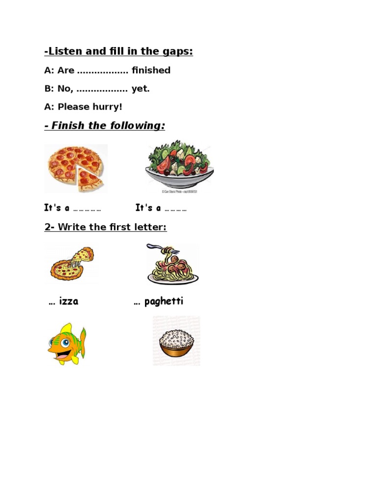 Fill in the Gaps Listening Exercise | PDF