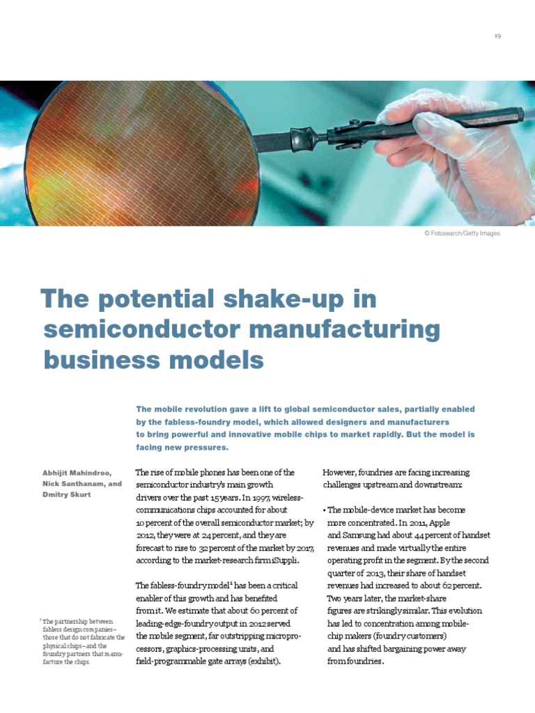 The Potential Shake-Up in Semiconductor Manufacturing Business Models ...
