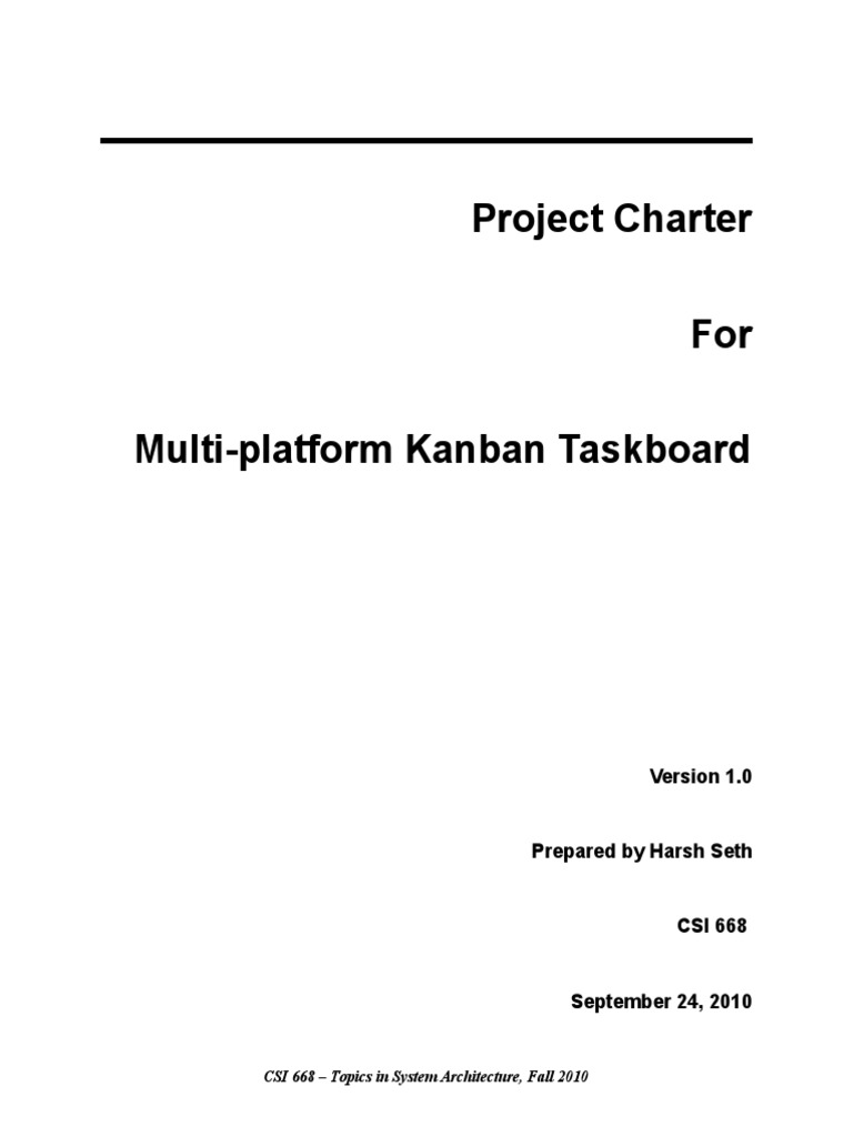 Project Charter | PDF | Cross Platform | Software Development