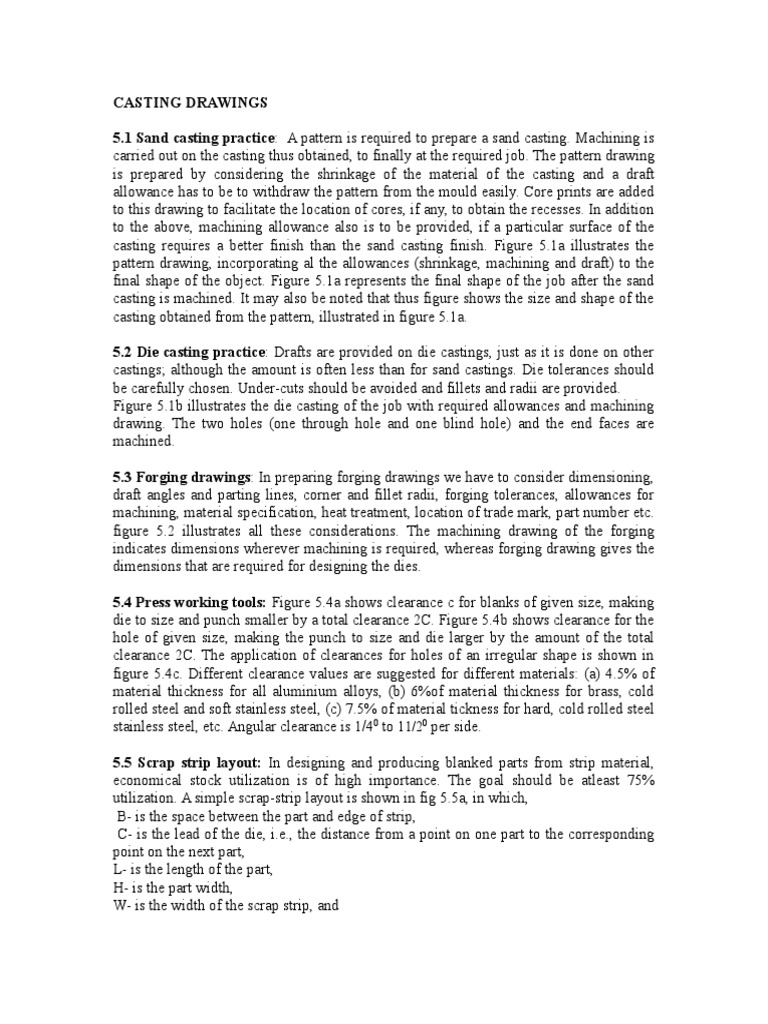 Drawing | PDF | Casting (Metalworking) | Machining