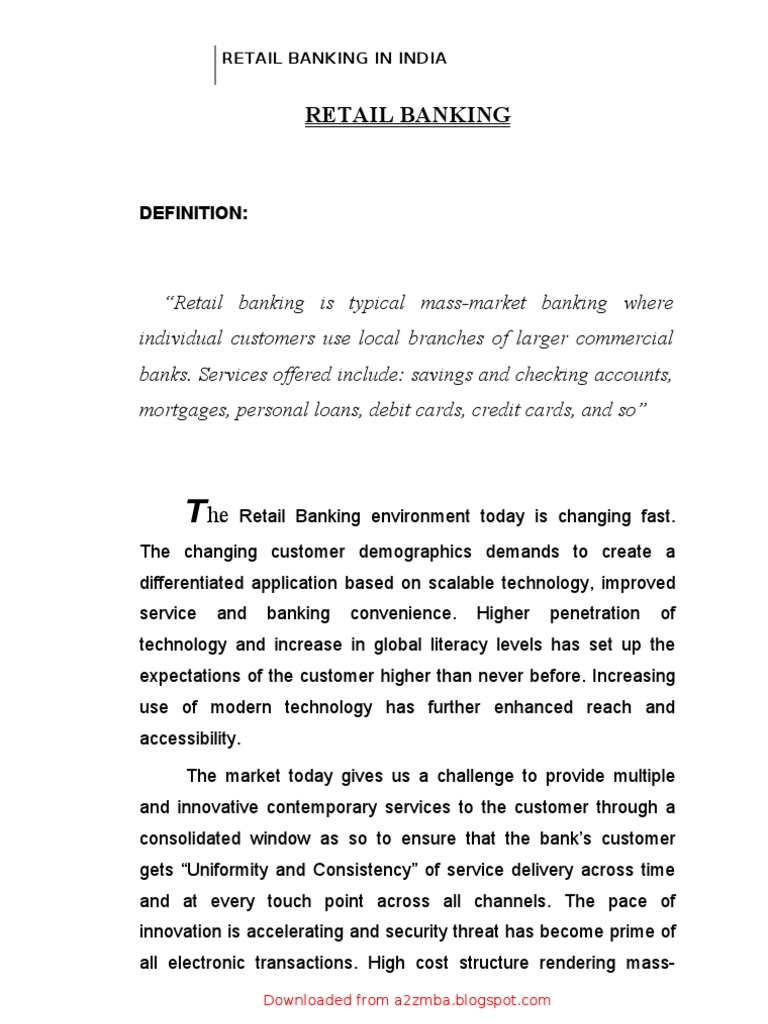 Retail Banking: Definition | PDF | Automated Teller Machine | Banks