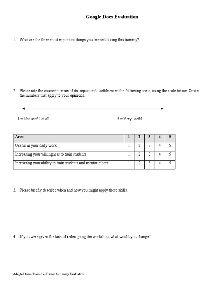Google Docs Evaluation | PDF