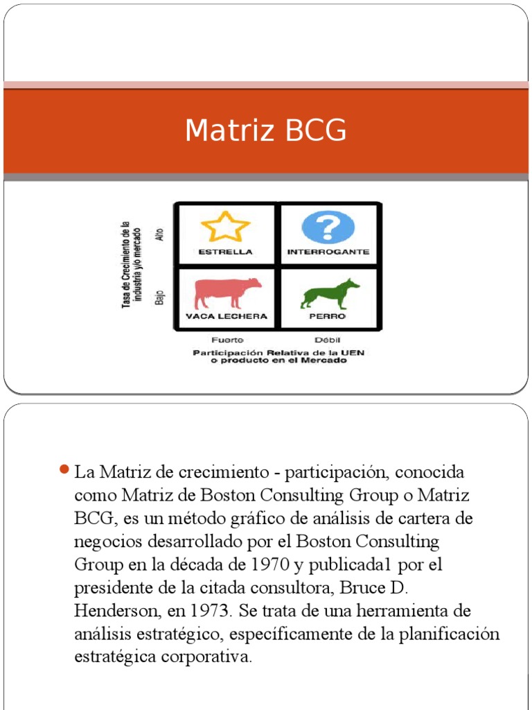 Análisis de la Matriz BCG | PDF