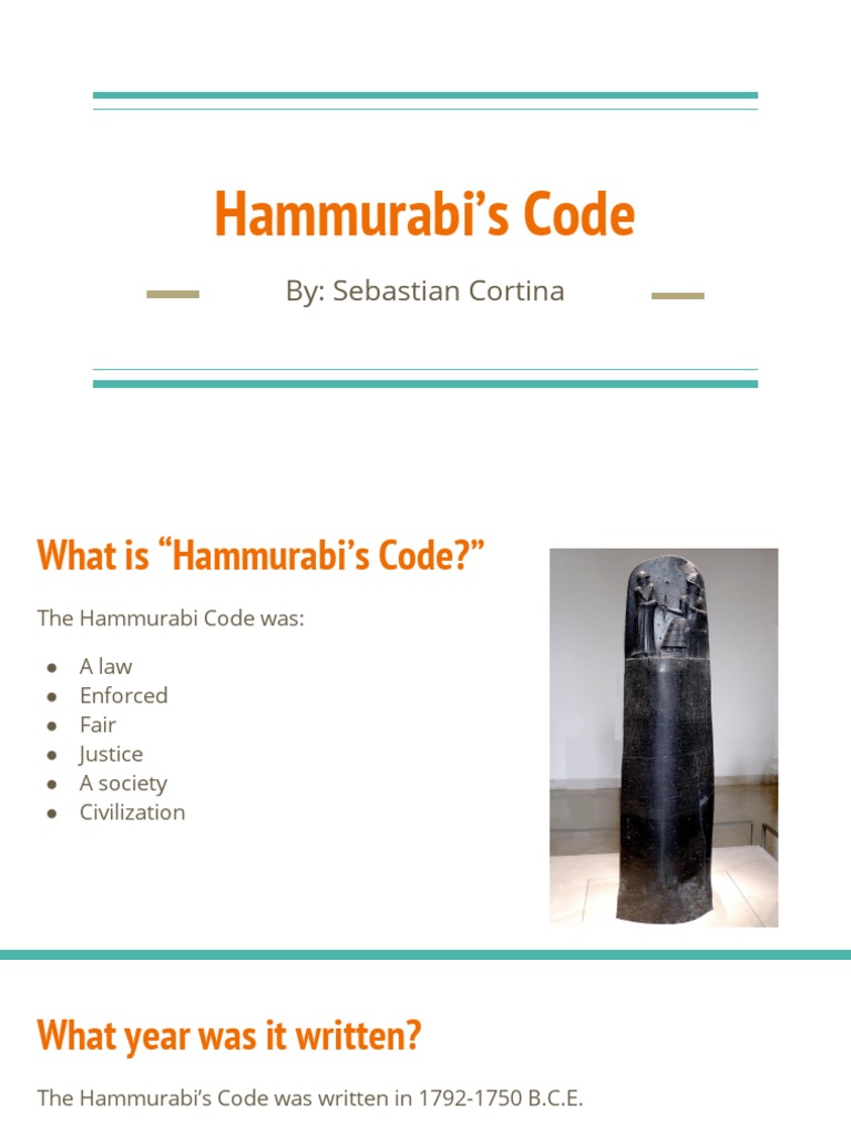Hammurabis Code Presentation | PDF