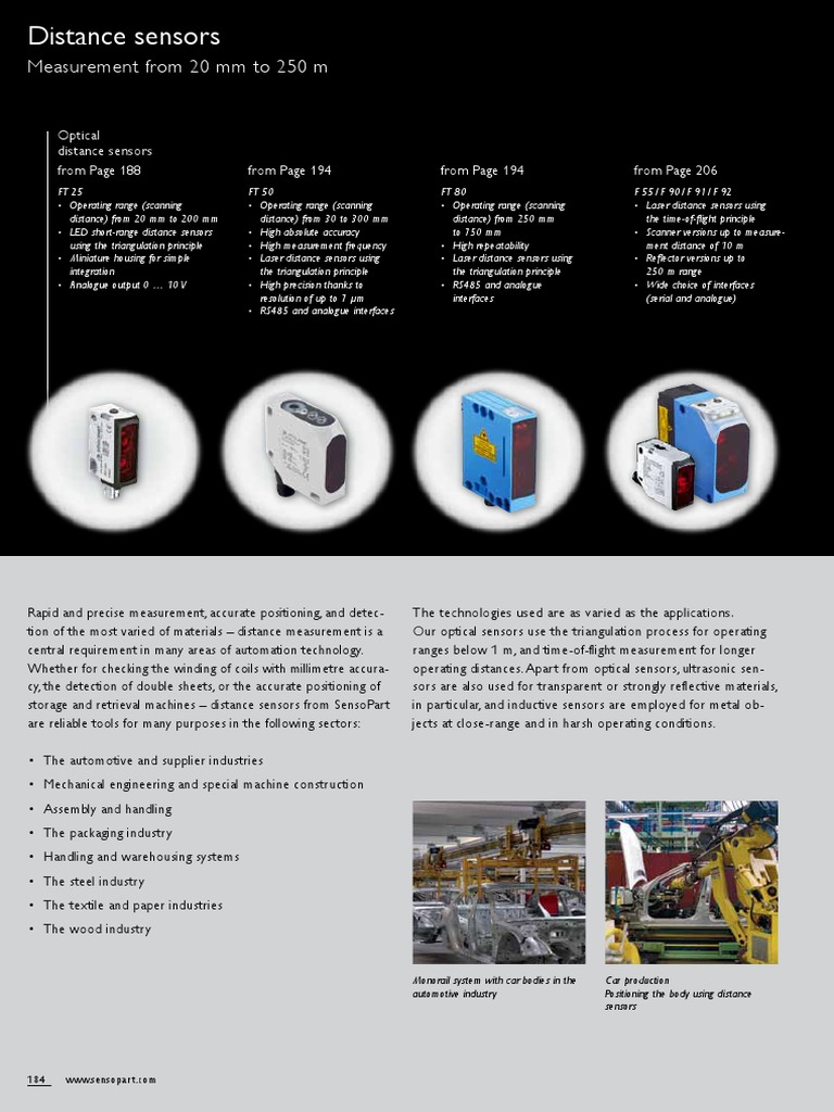 Distance Sensors | PDF | Light Emitting Diode | Ultrasound