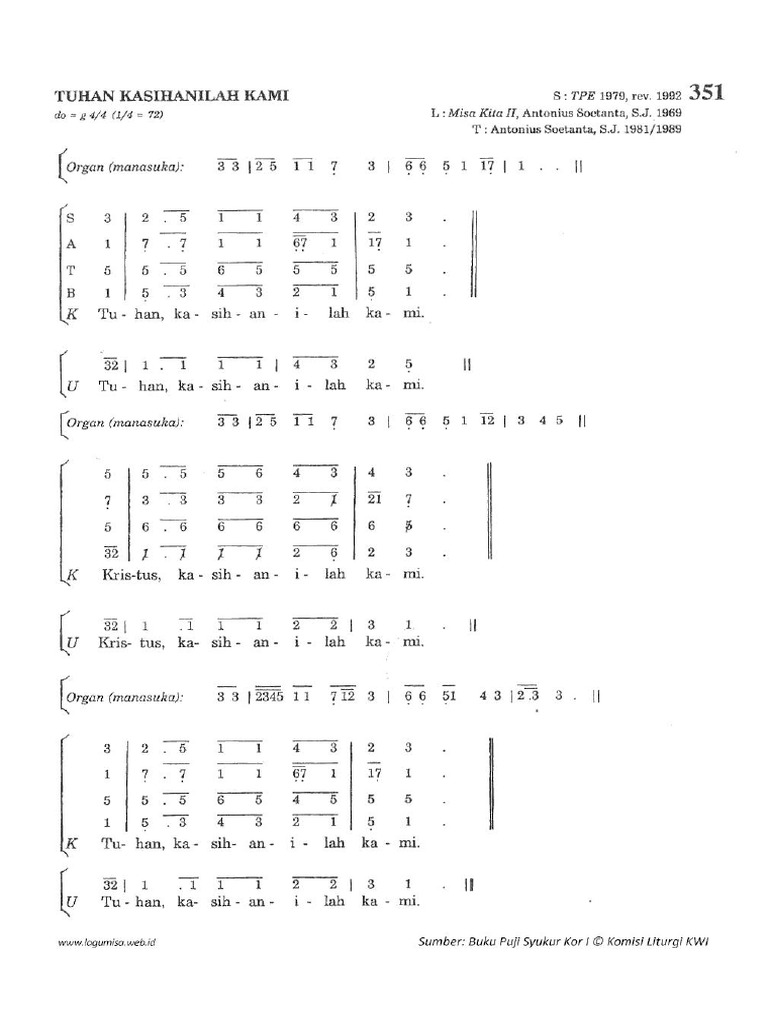 Tuhan Kasihanilah Kami Misa Kita II | PDF