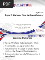 Trapezoidal Channel Flow Calculations | PDF | Mechanics | Chemistry