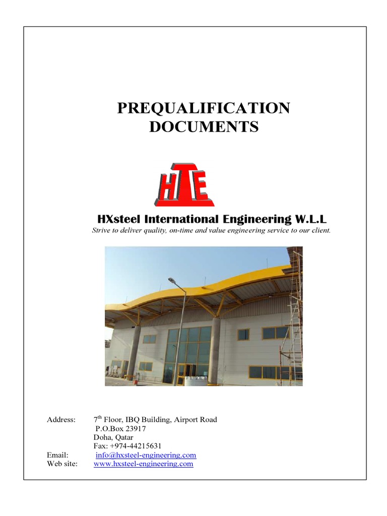 HXsteel Engineering Prequalification Document | PDF | Payroll ...