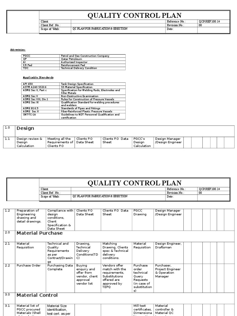 QC Plan for Fabrication & Erection | PDF | Metal Fabrication | Welding