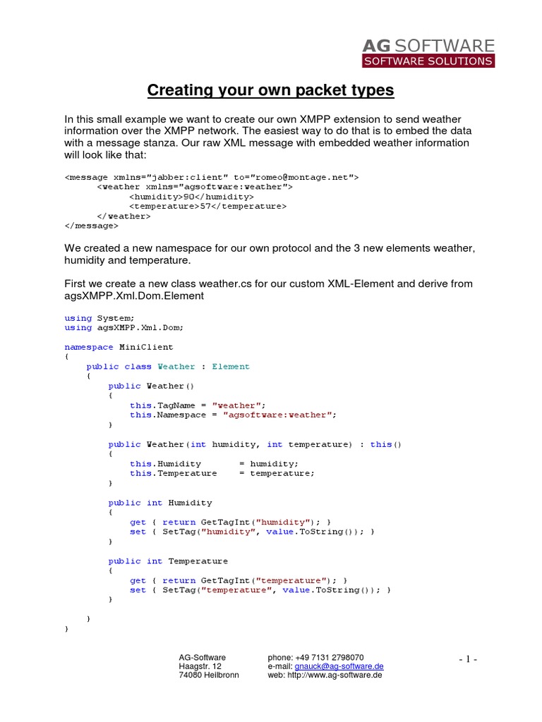 Creating Own Packet Types | PDF | Communications Protocols | Computer Data