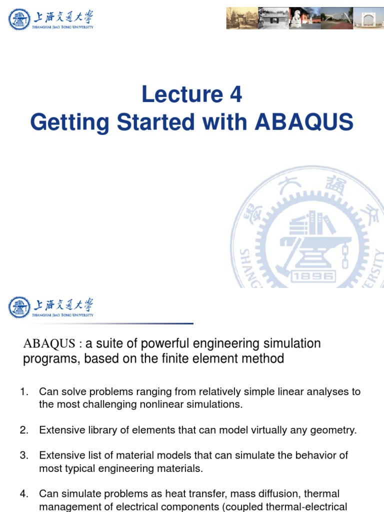 ABAQUS Simulation Basics Tutorial | PDF | Nonlinear System | Simulation