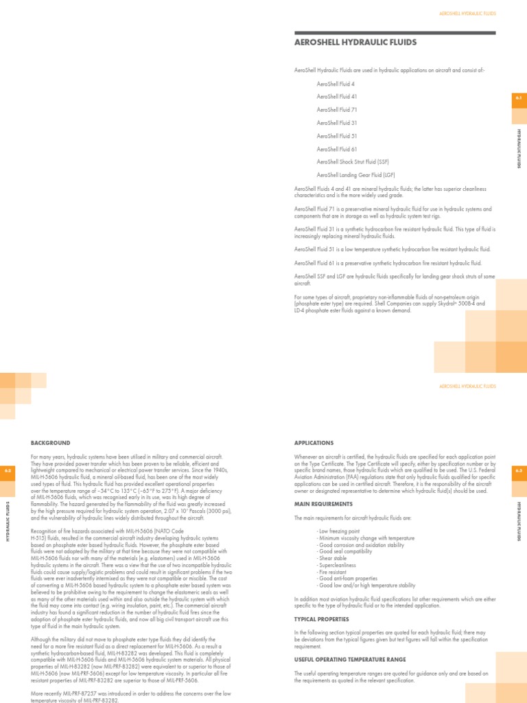Aeroshell Book 6hydraulics | PDF | Viscosity | Chemical Substances