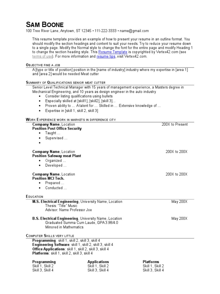Sam Boone Resume | PDF