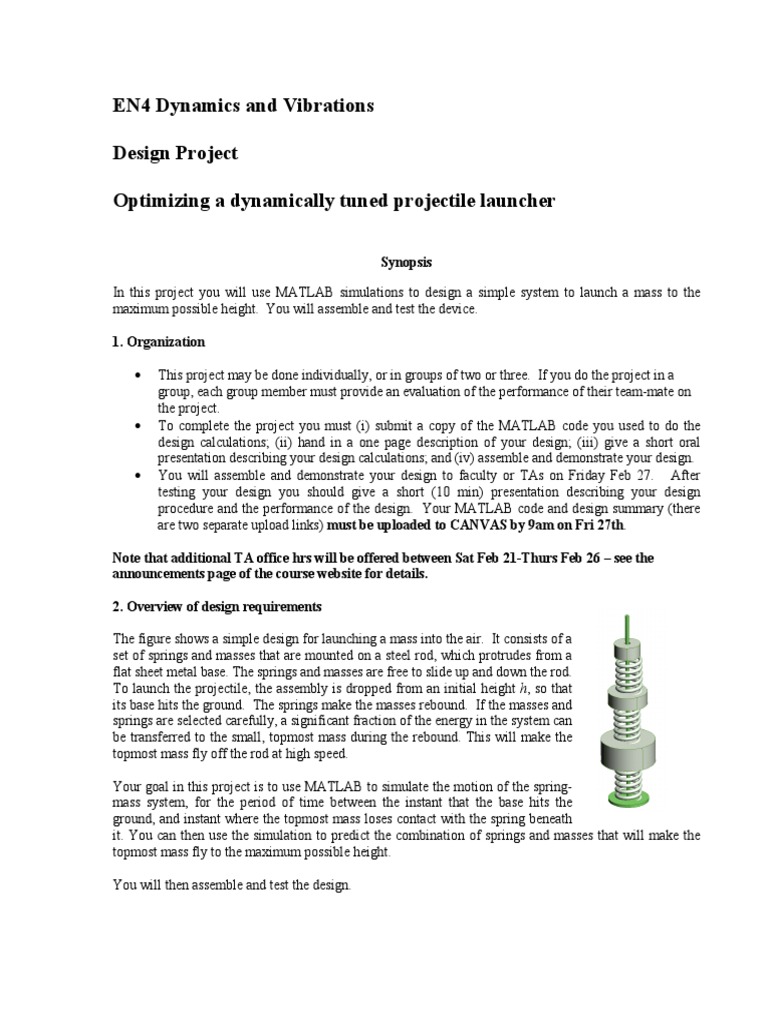 Different Mass Launcher Project | PDF | Velocity | Mathematical ...