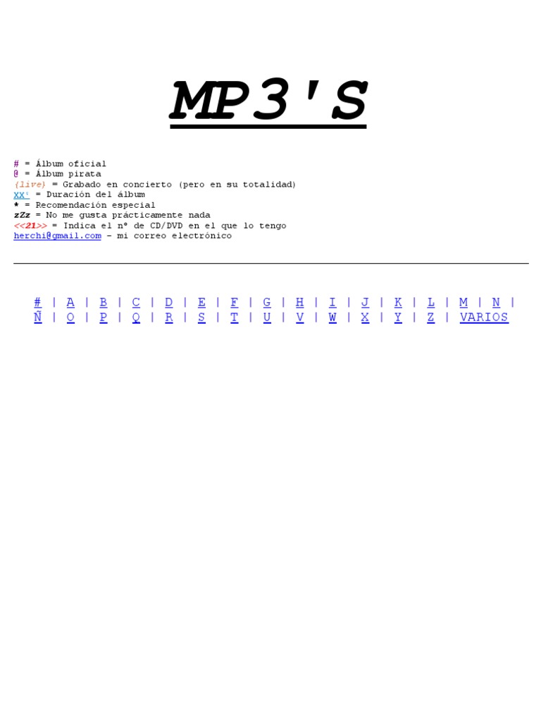 MP 3 | PDF | La música rock | Subgéneros musicales
