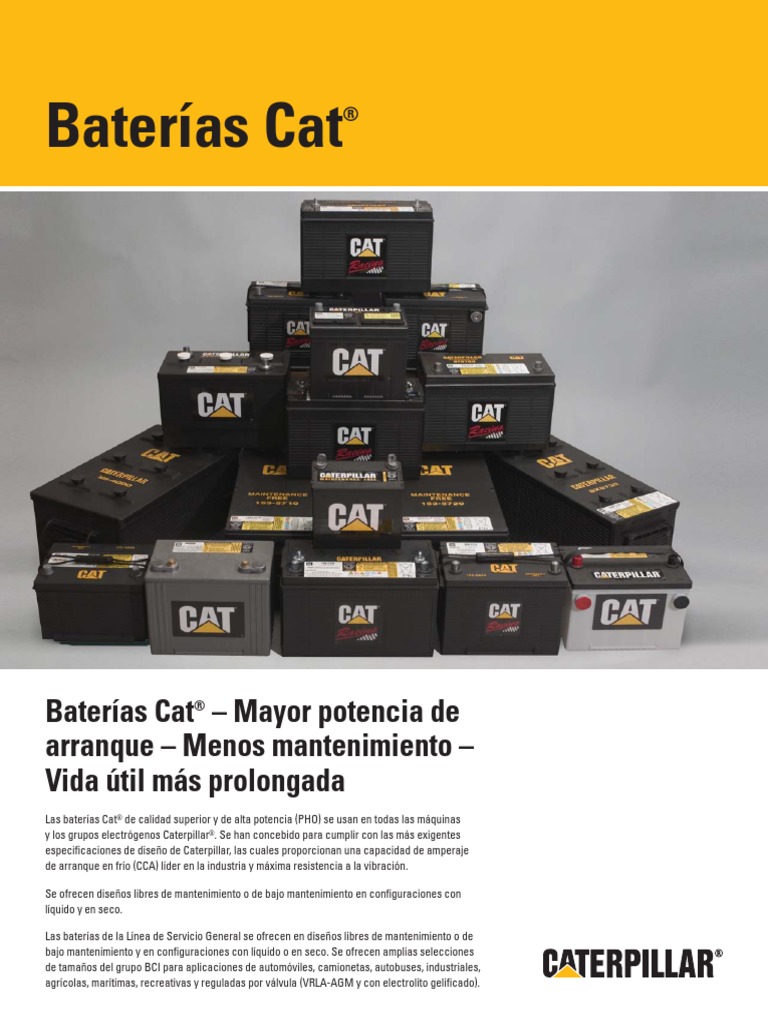 Catalogo Baterias Cat | PDF | Batería (electricidad) | Energia electrica