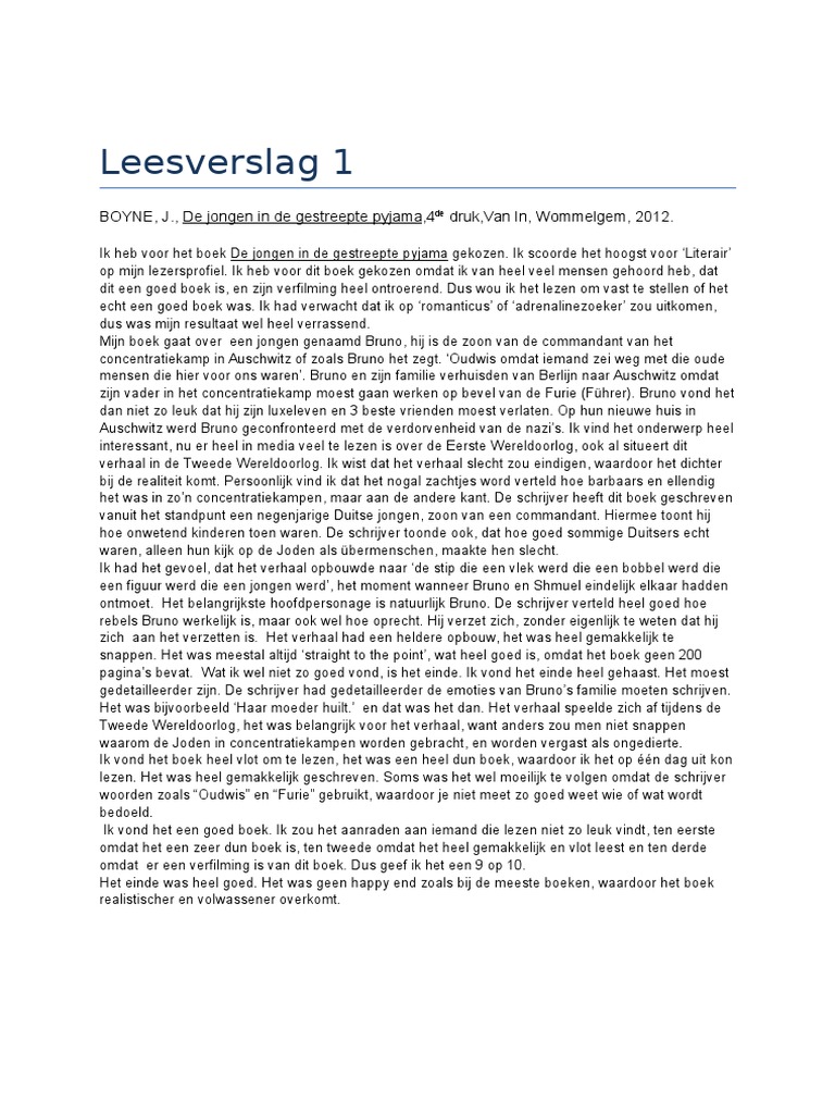 Leesverslag 1 | PDF