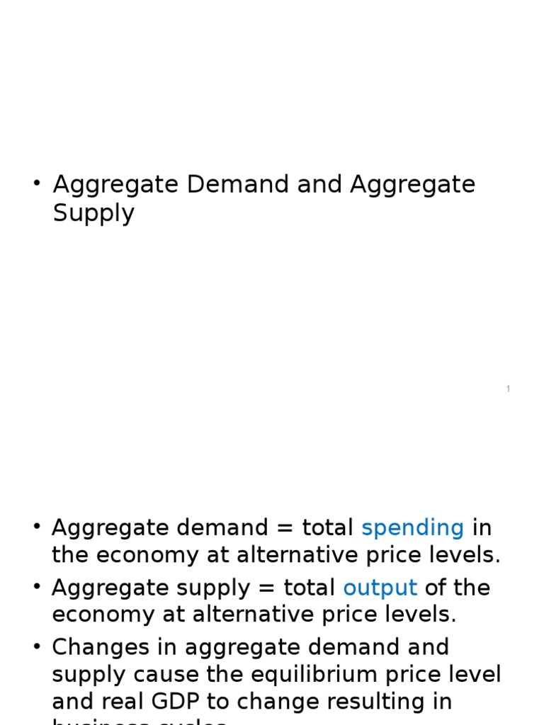Aggregate Demand and Aggregate Supply | PDF | Aggregate Demand | Supply ...
