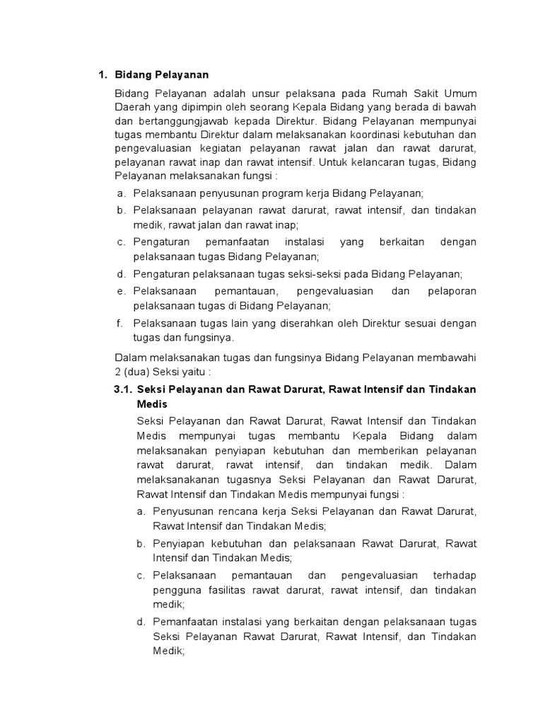 Tupoksi Kasi Keperawatan | PDF