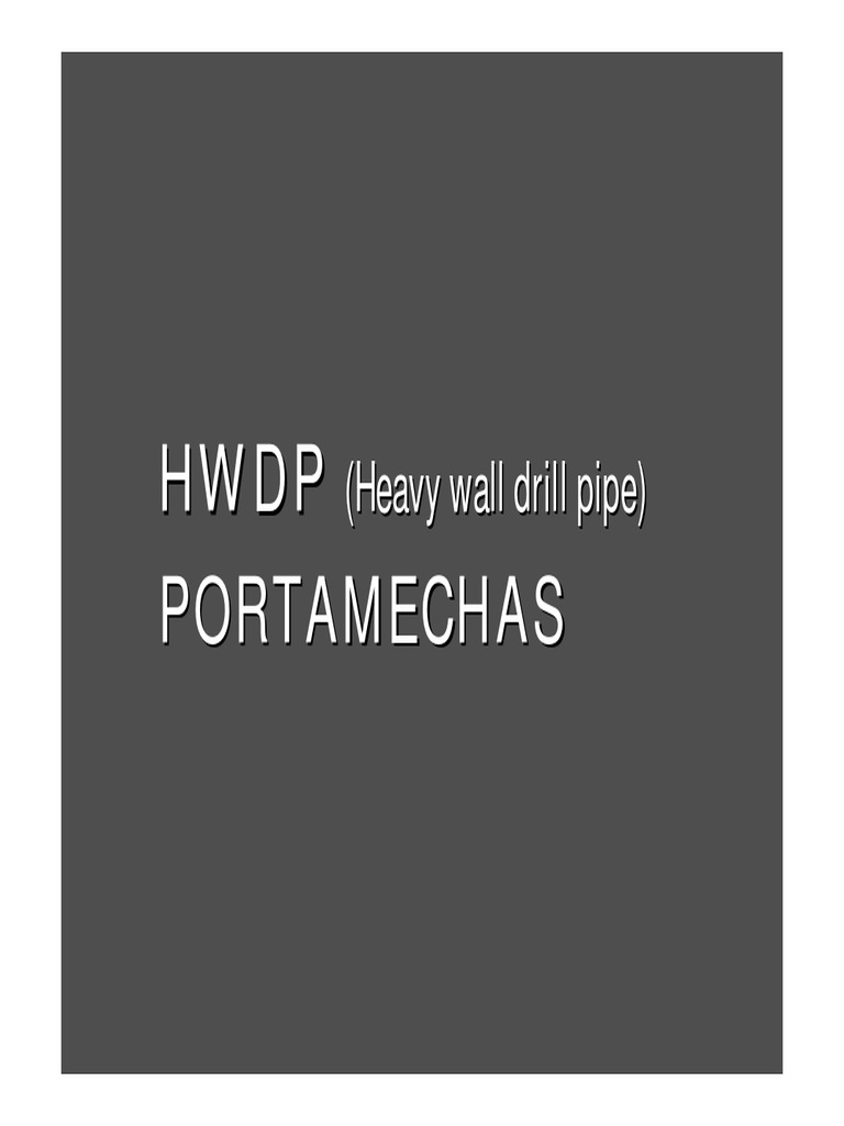 Características del HWDP en perforación | PDF | Resistencia Eléctrica y ...