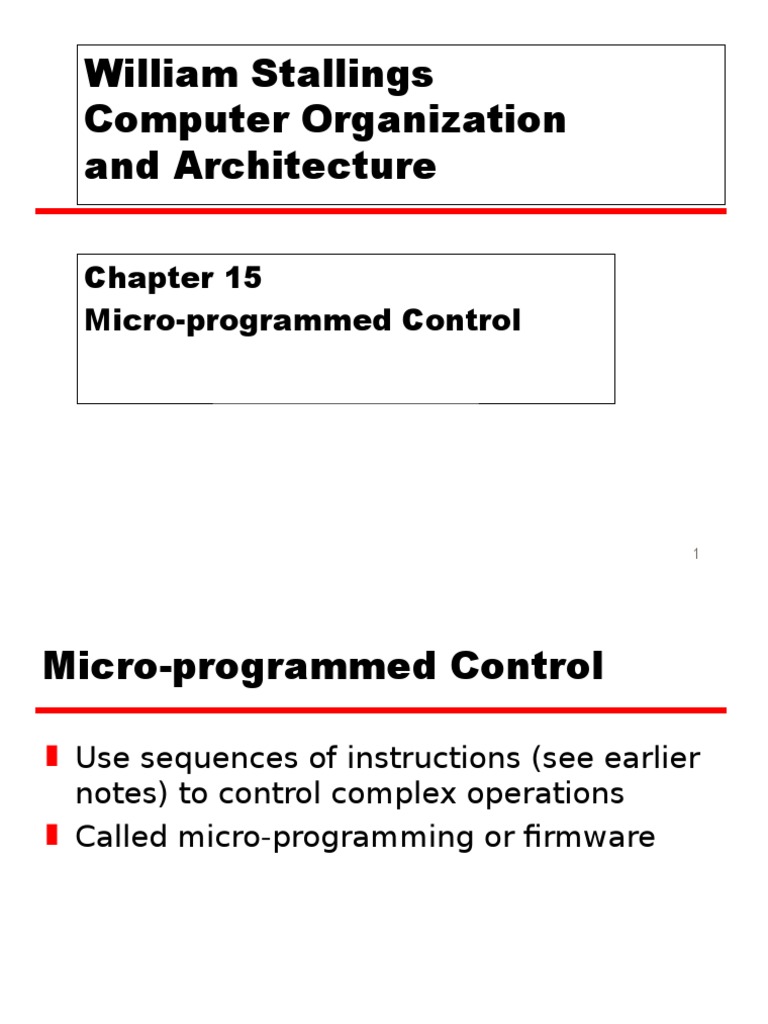 Micro Programming | Instruction Set | Central Processing Unit