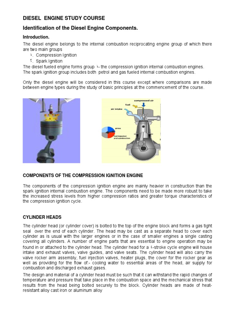 Identification of The Diesel Engine Components | PDF | Internal ...