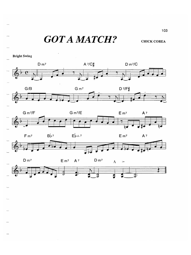 Got A Match - Chick Corea | PDF
