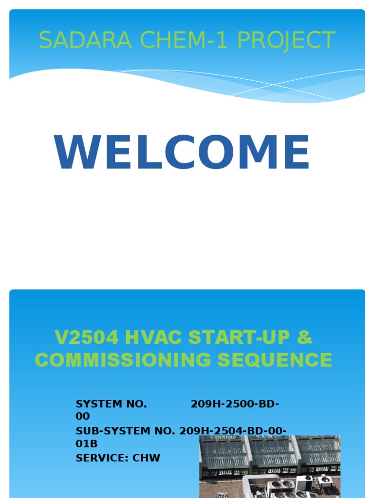 Sadara Chem-1 HVAC Startup Commissioning Guide | PDF | Temperature | Electrical Engineering