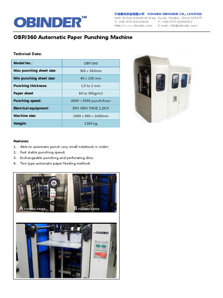 Automatic Paper Punching Machine | PDF | Computers