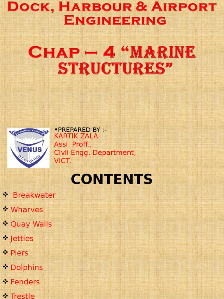 Chapter - 4. Marine Structure | PDF | Pier | Deep Foundation