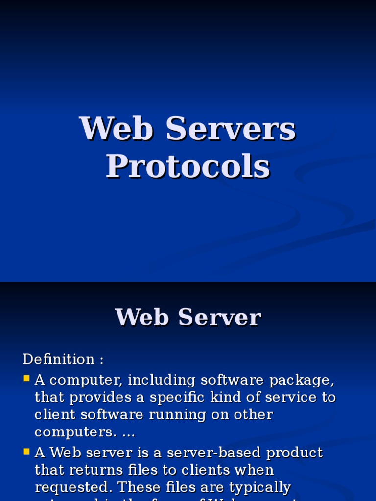 Web Servers | PDF | Web Server | Internet & Web
