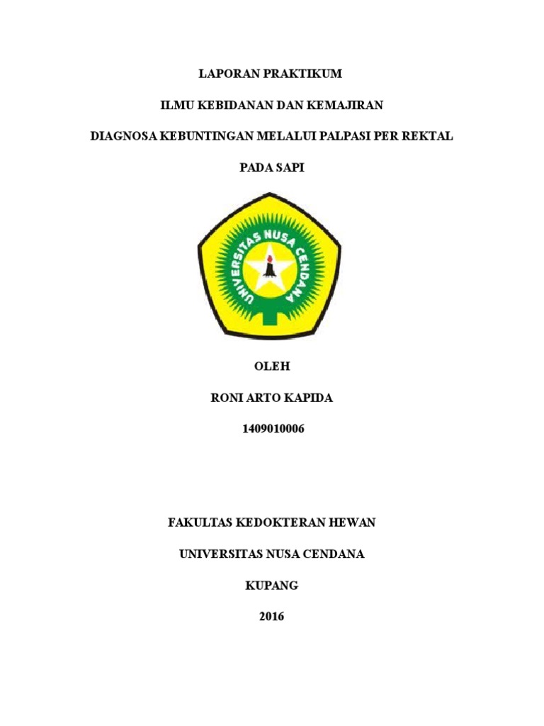 Laporan Praktikum Ilmu Kebidanan Dan Kemajiran Diagnosa Kebuntingan ...
