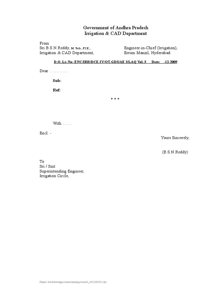 DO Letter Format | PDF