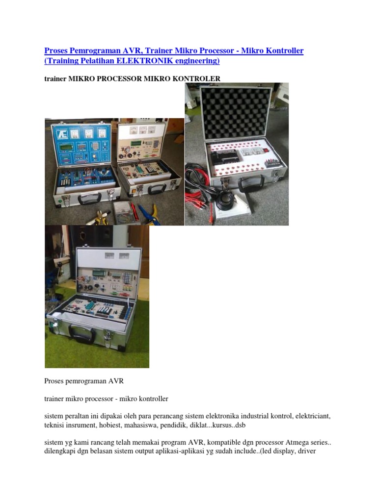 Proses Pemrograman AVR, Trainer Mikro Processor - Mikro Kontroller ...