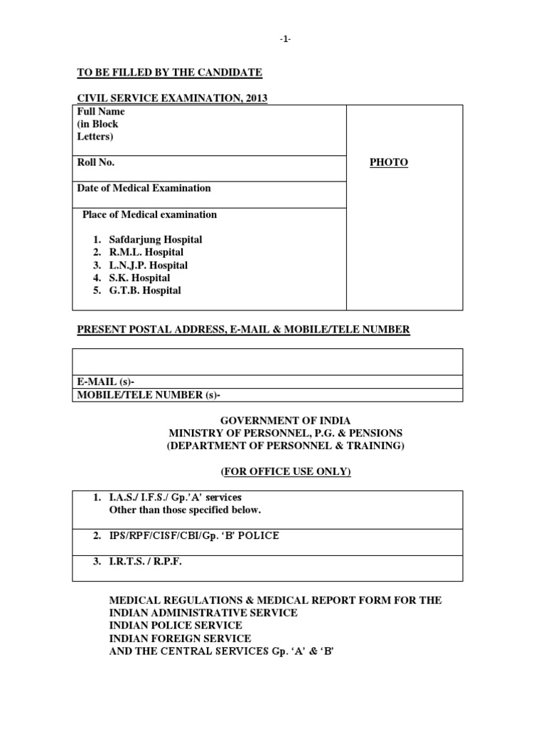 Medical Pro Form A | PDF | Medical Specialties | Clinical Medicine