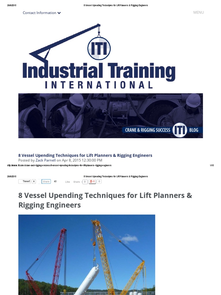 8 Vessel Upending Techniques For Lift Planners & Rigging Engineers ...