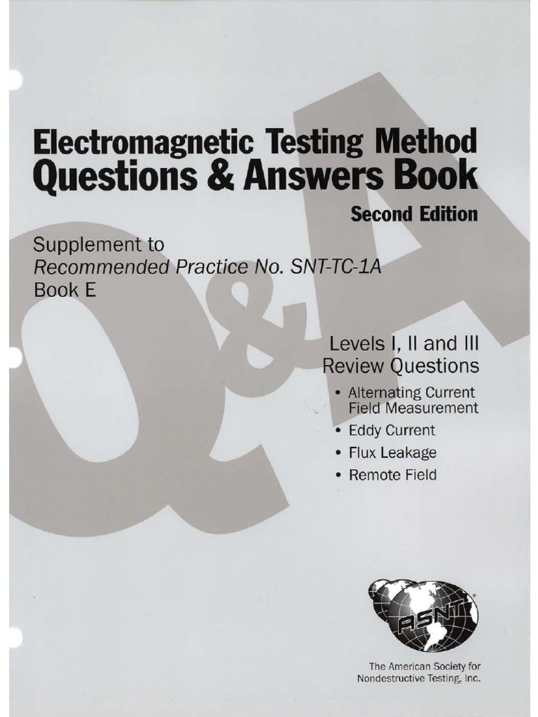 Elecromagnetic Test Method Level-1 2 3 ASNT-Question-Answer Book - 2nd ...