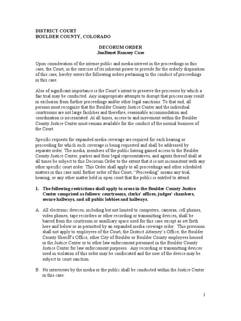 Decorum | PDF | Courtroom | Judge