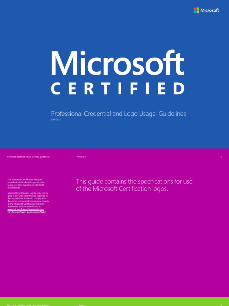 MCP Logo Guidelines June 2013 02 | PDF | Microsoft Certified ...