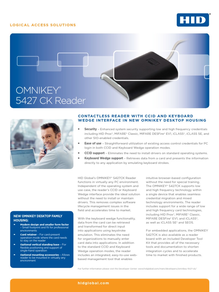 Omnikey 5427 CK Reader | PDF | Computer Keyboard | Operating System