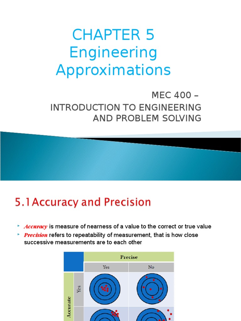 Ch5 Eng Approx | PDF | Significant Figures | Accuracy And Precision