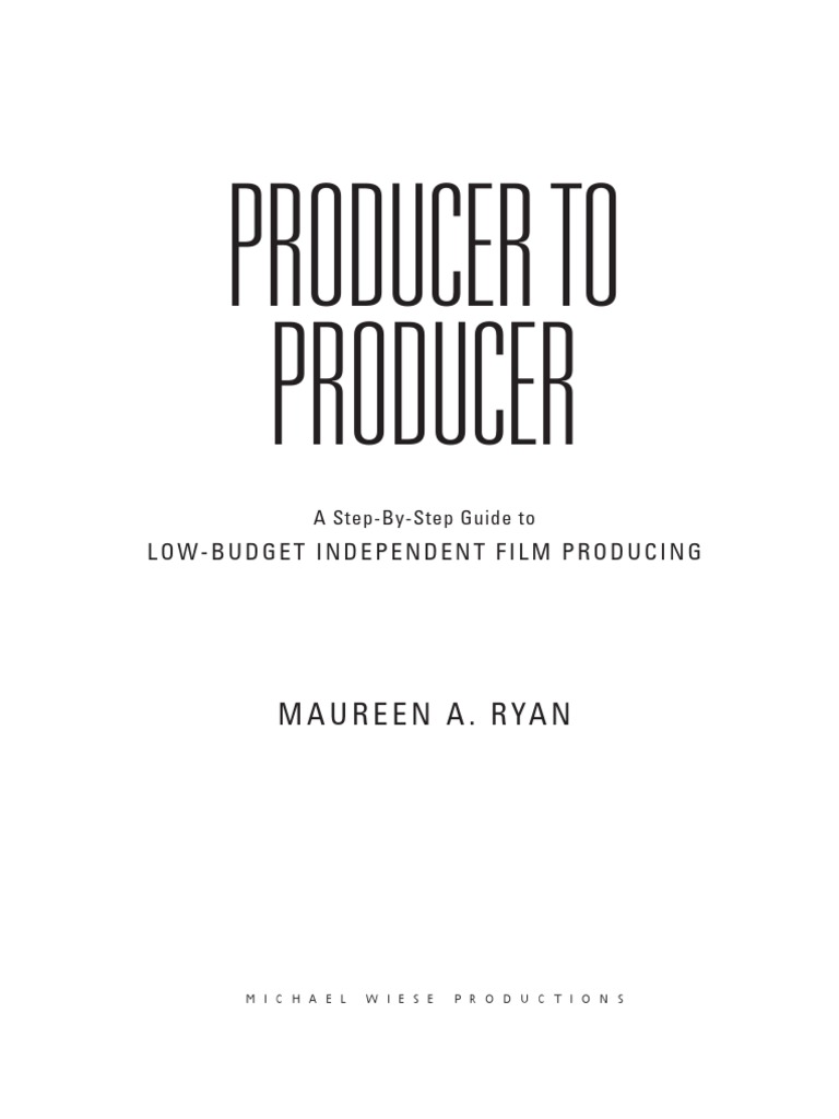 Producer To Producer Sample Pdf Pdf Screenplay Screenwriter