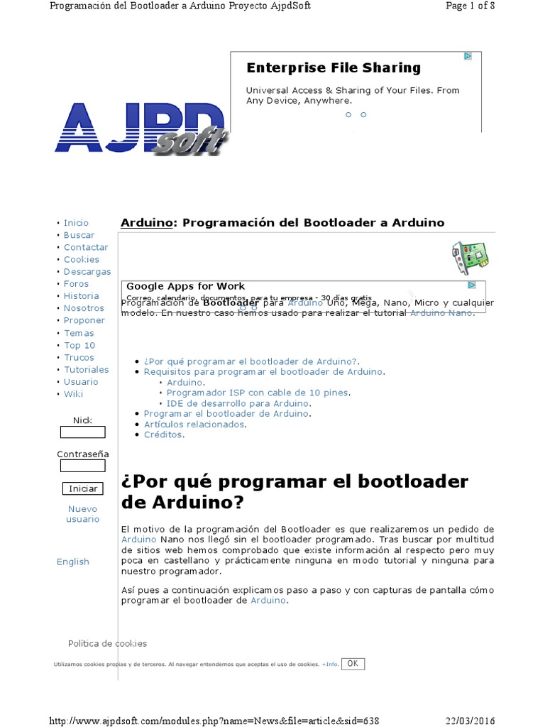 Programador USBasp | PDF | Arduino | Entorno de desarrollo integrado