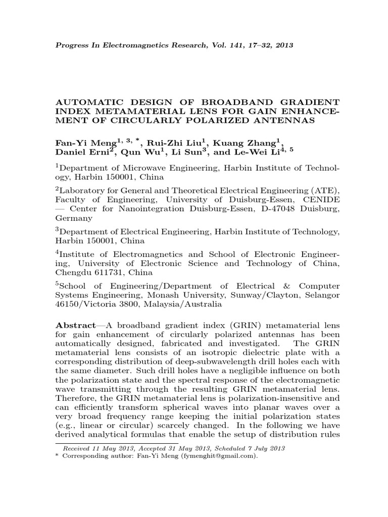 Progress in Electromagnetics Research, Vol. 141, 17-32, 2013 | PDF ...