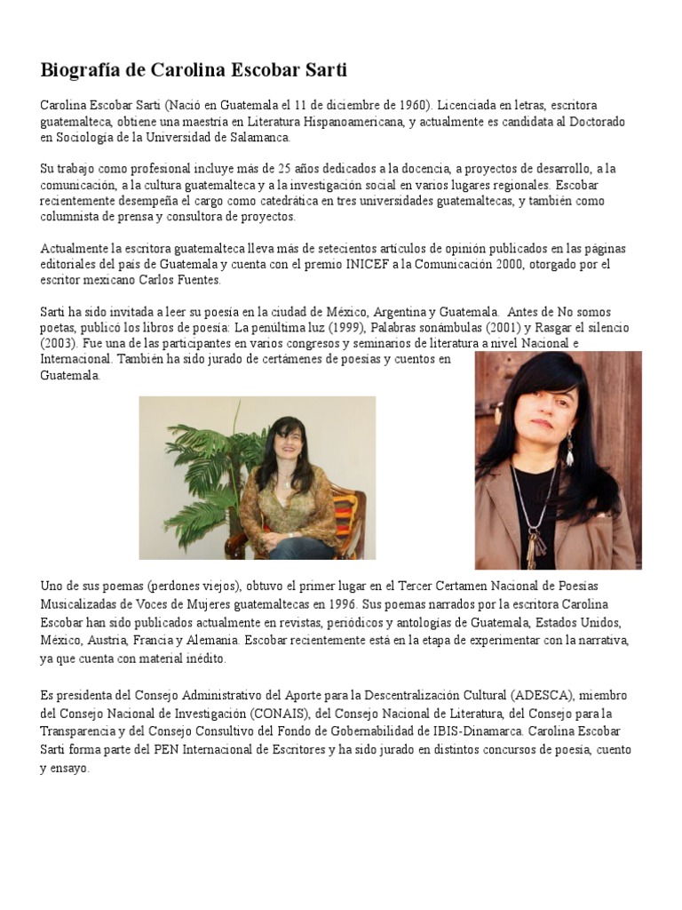 Carolina Escobar Sarti | PDF | Investigación social | Science